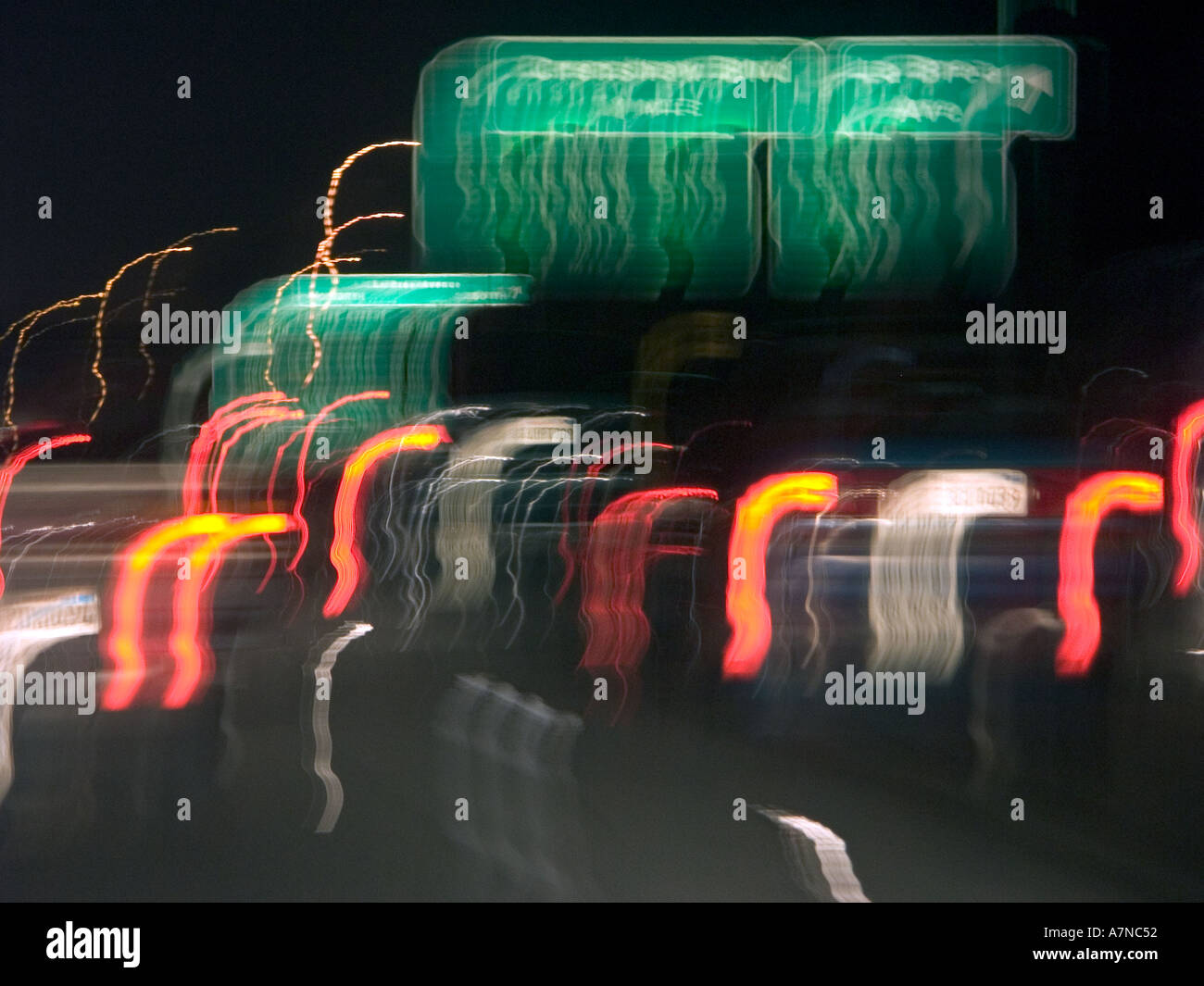 A view of the freeway from inside of a car Stock Photo - Alamy
