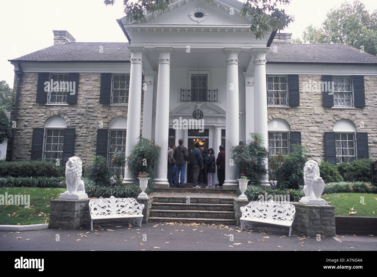 Tennessee, Memphis. Graceland Mansion, home of Elvis Presley, the King ...