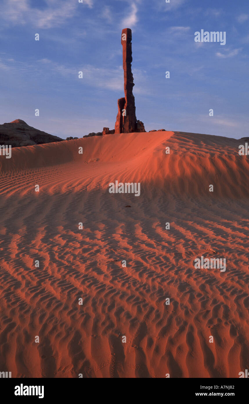 North America, U.S.A., Utah, Monument Valley, Totem Pole in morning ...