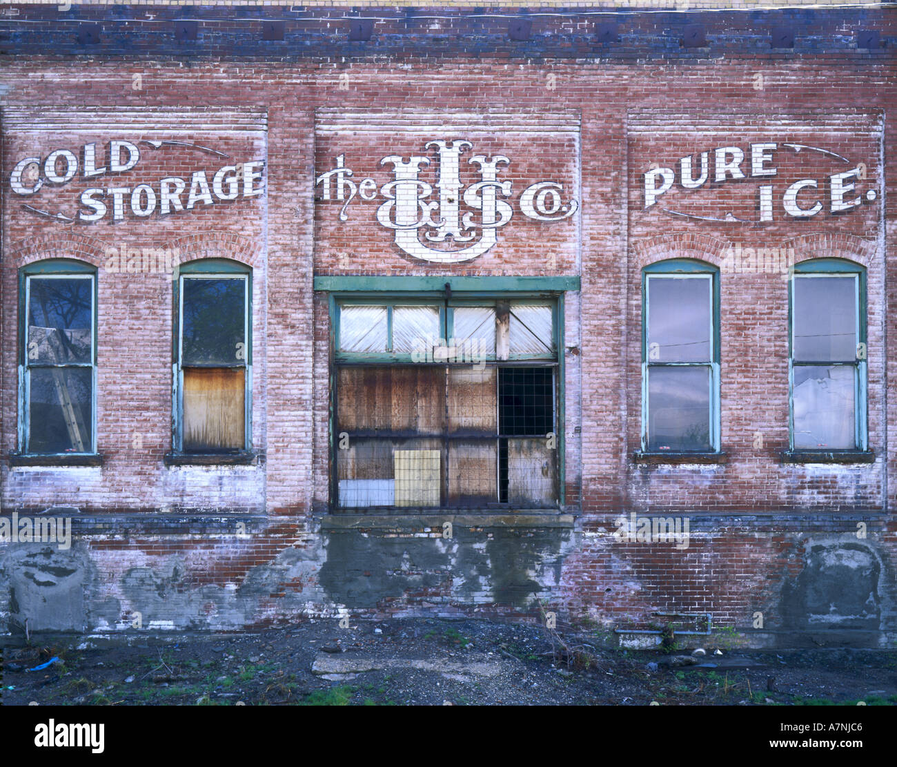 SALT LAKE CITY, UTAH. USA. Cold Storage. Pure Ice. Derelict Utah Ice ...