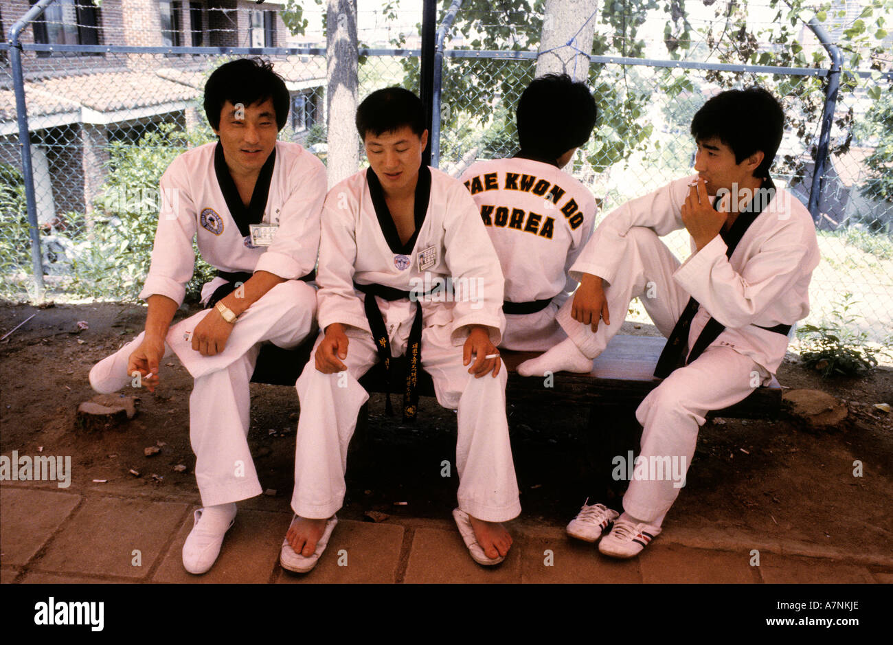 South korea, Seoul, Kukkiwon, students at World Taekwondo Center Stock ...