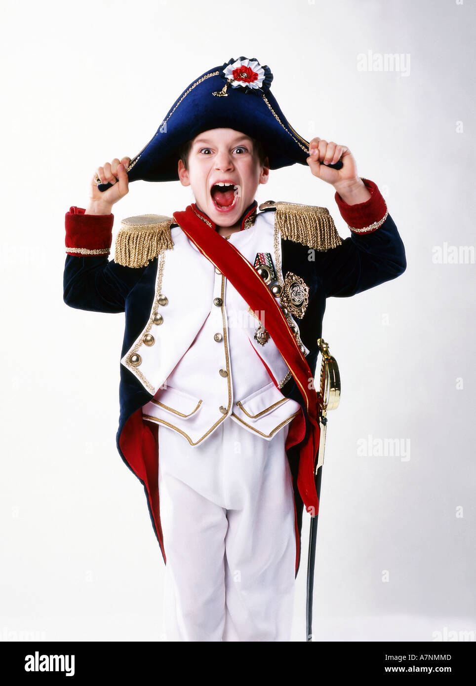 indoor studio child boy 5 10 outfit disguise costume napoleon unifrom ...