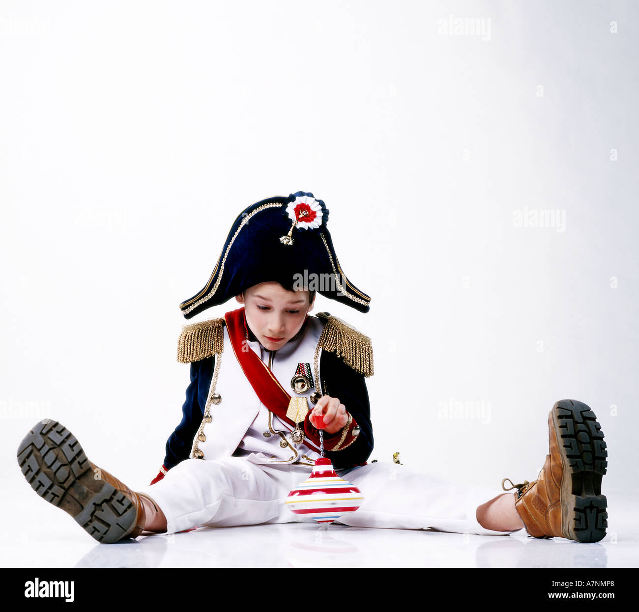 indoor studio child boy 5 10 outfit disguise costume napoleon unifrom ...