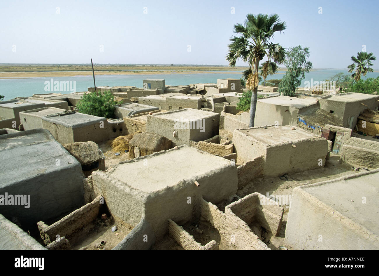 Rooftops, Fulani village near Mopti, Mali Stock Photo - Alamy