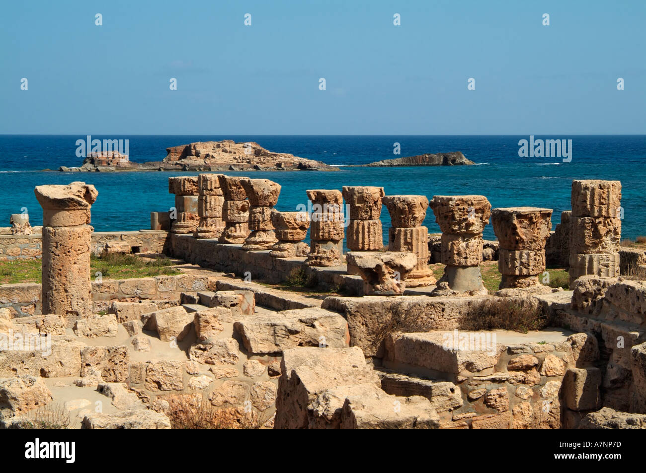 Roman Baths, Apollonia, Greek / Roman ruins, Libya Stock Photo - Alamy