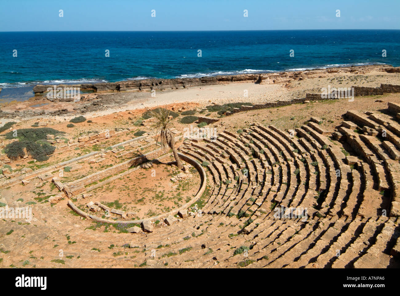 Greek Theatre, Apollonia, Greek / Roman ruins, Libya Stock Photo - Alamy