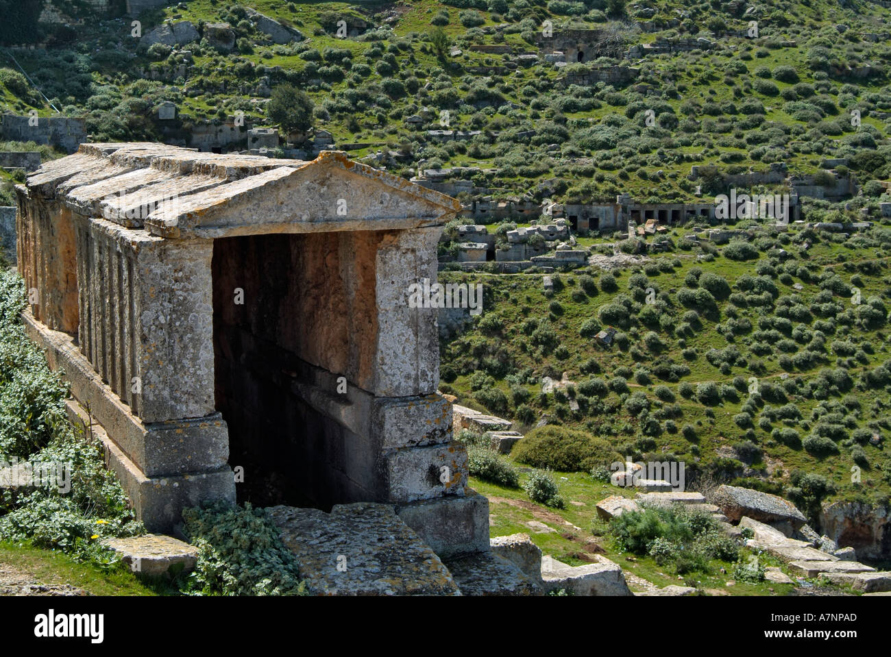 Roman tomb, Necropolis, Cyrene, Greek / Roman ruins, Libya Stock Photo ...