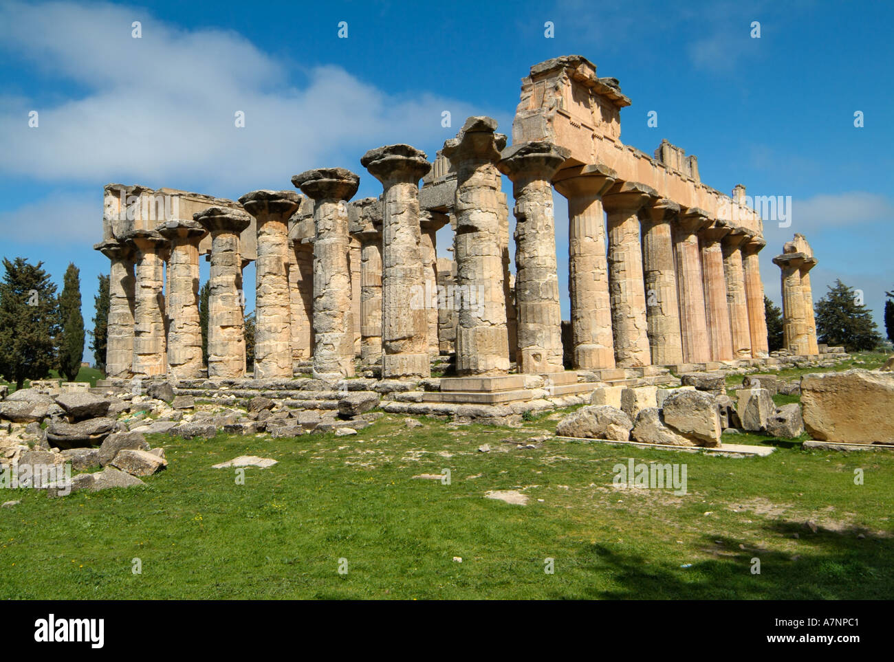 Temple of Zeus, Cyrene, Greek / Roman ruins, Libya Stock Photo - Alamy