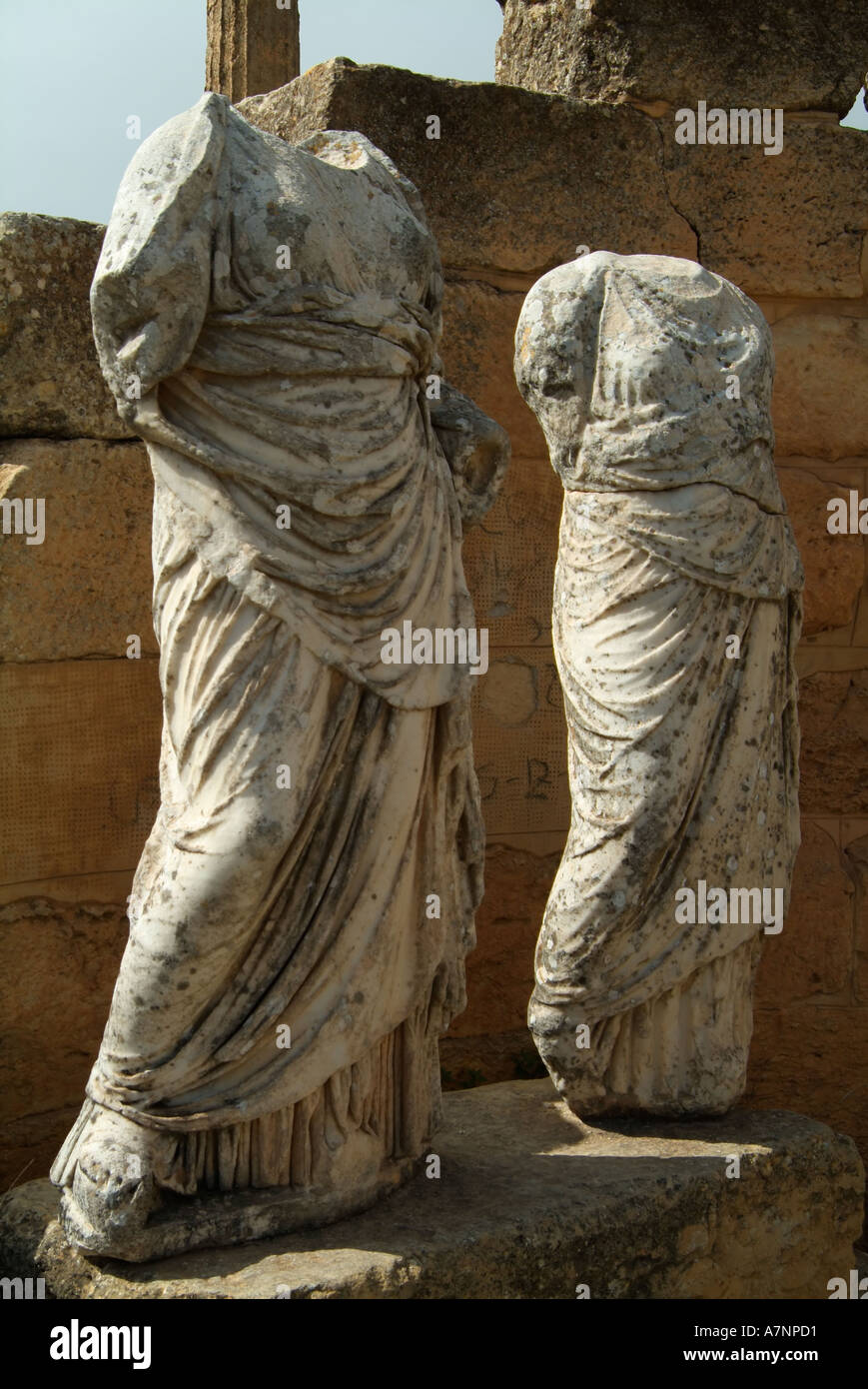Statues of goddesses in the Sanctuary of Demeter and Kore, Cyrene Greek ...