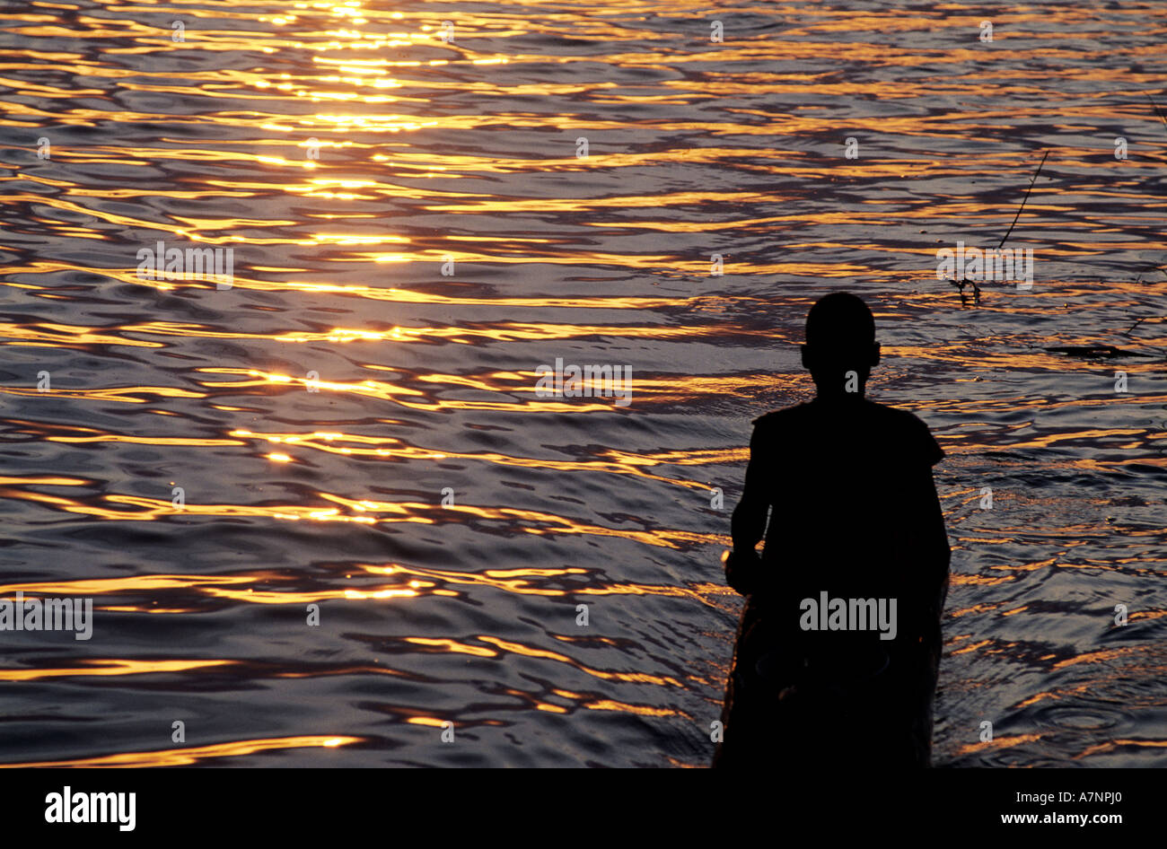 Ethiopia, state of Ilubador, at the edge of the lake Tata, the village ...