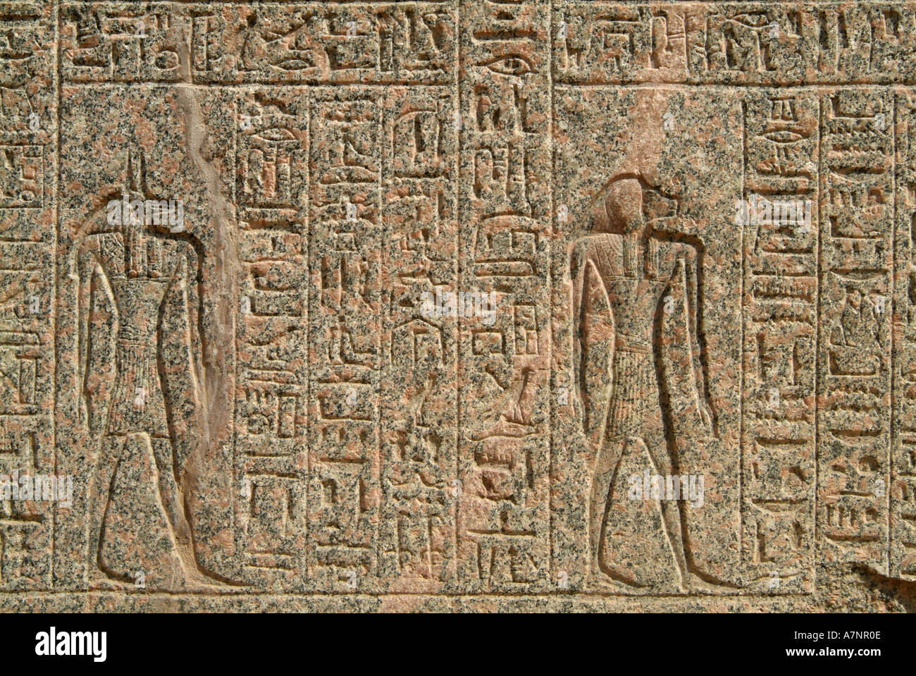 Carvings on the sarcophagus of Amen-Hotep, Memphis, Egypt Stock Photo ...