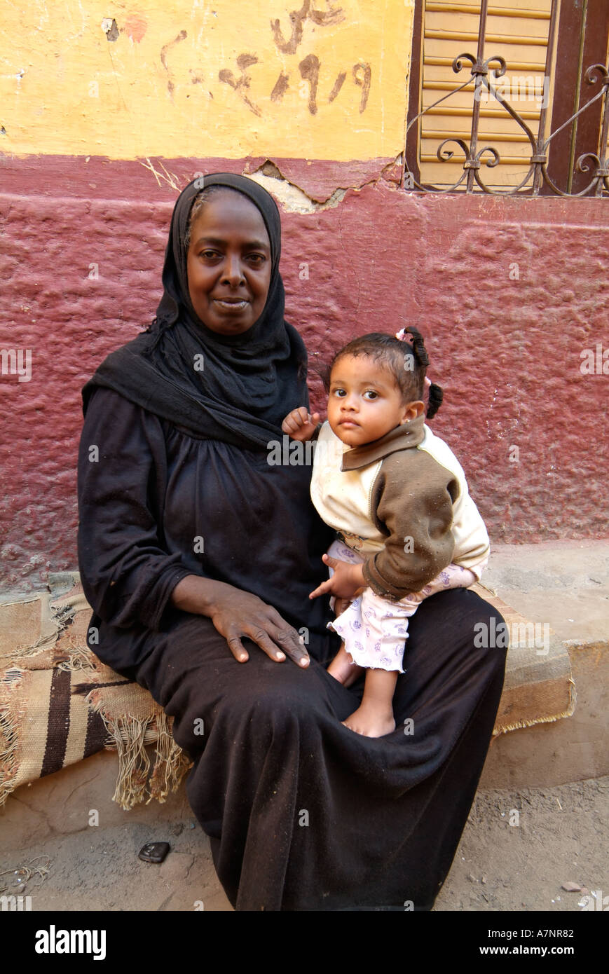 Nubian woman and baby, Elephantine Island, Aswan, Egypt Stock Photo - Alamy