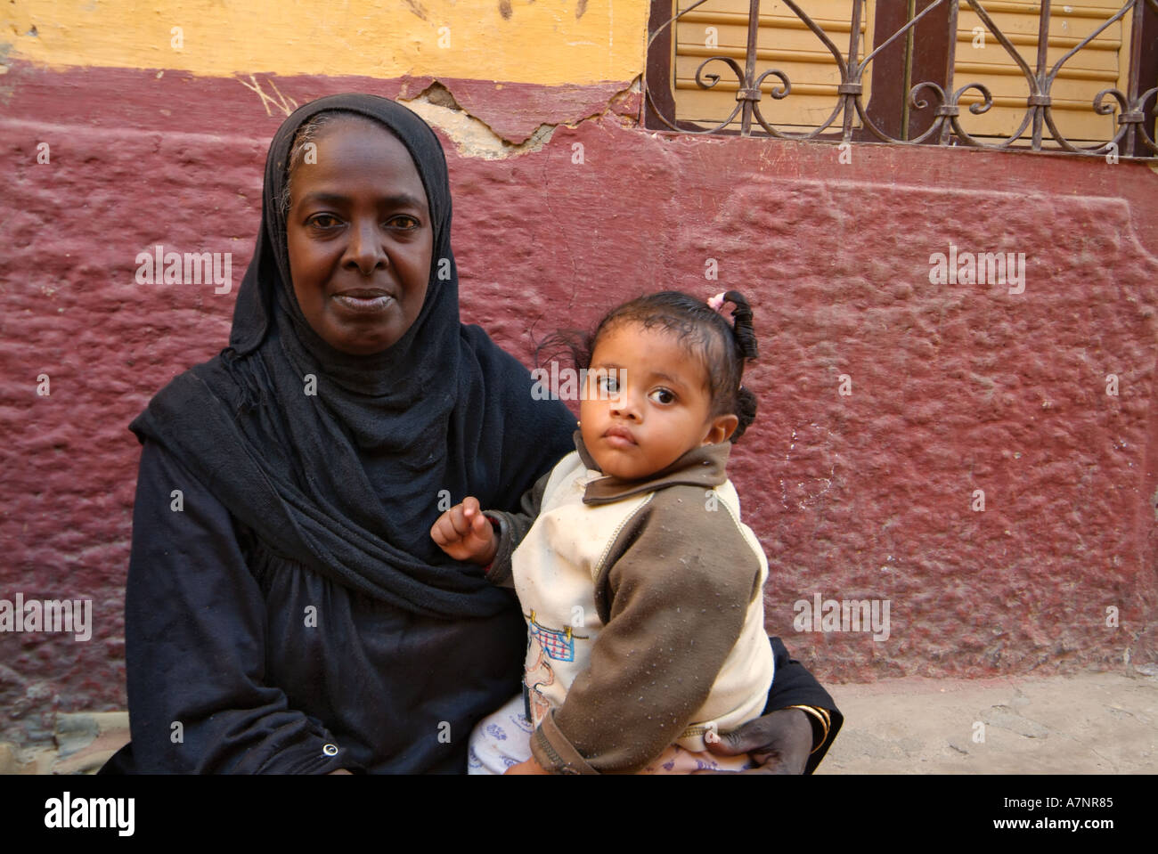 Nubian woman and baby, Elephantine Island, Aswan, Egypt Stock Photo - Alamy