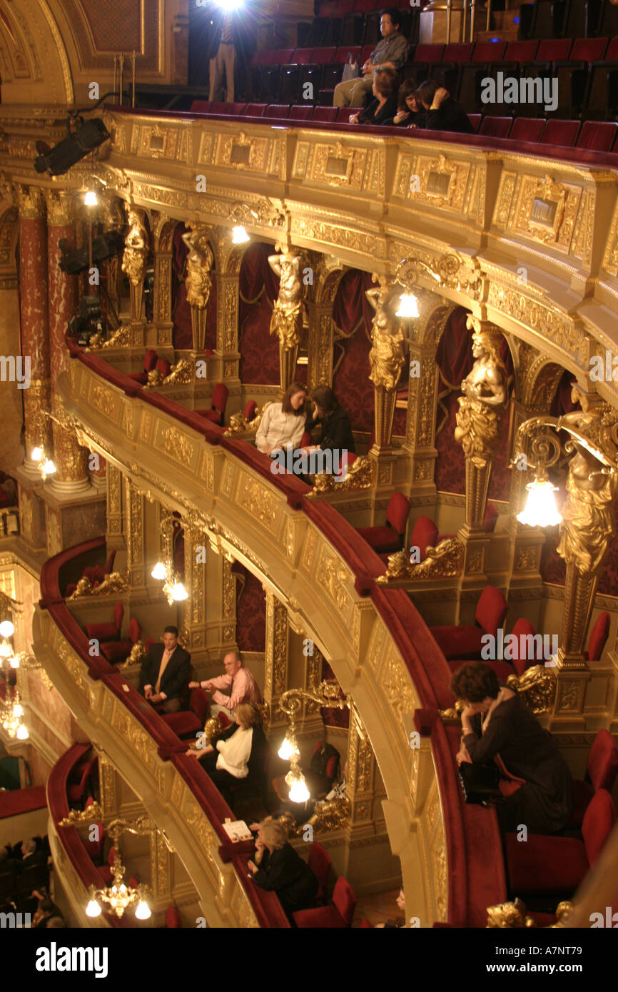 Budapest opera house interior performance architecture Stock Photo - Alamy