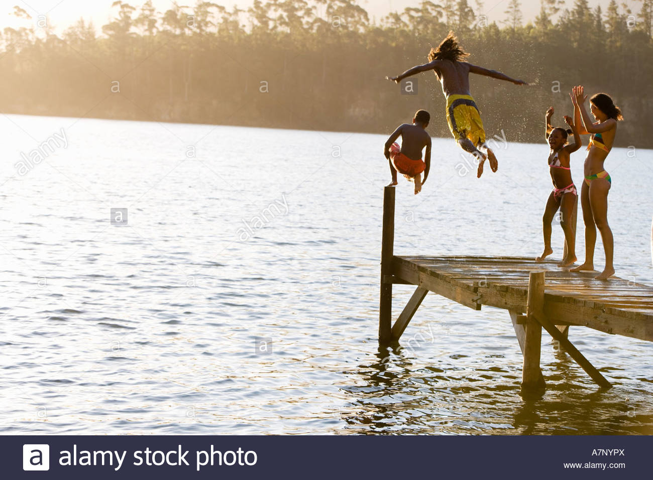 Jumping Off Jetty Stock Photos & Jumping Off Jetty Stock Images - Alamy