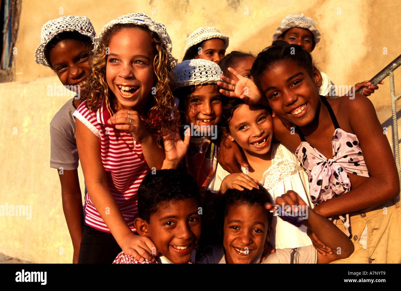Cuba, Santiago de Cuba, group of children Stock Photo - Alamy