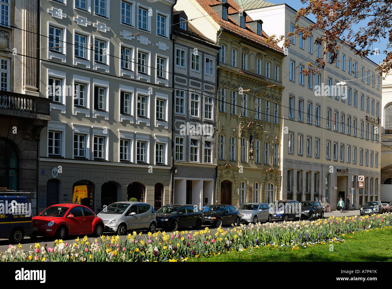 historic fassade at Promenade Platz Munich Bavaria Germany Stock Photo ...