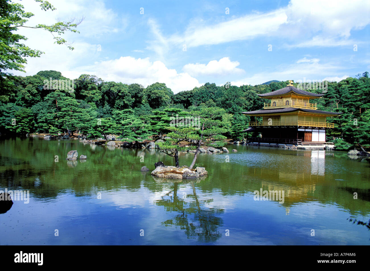 Japan, Honshu Island, Kinki region, Kyoto city, the Golden Pavilion or ...