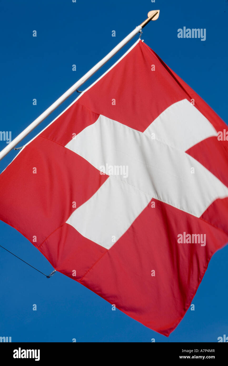 Swiss flag, Luzern (Lucerne), Switzerland Stock Photo - Alamy