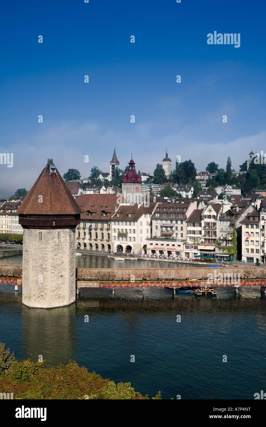 Rathaus Clock Tower Lucerne Switzerland High Resolution Stock ...