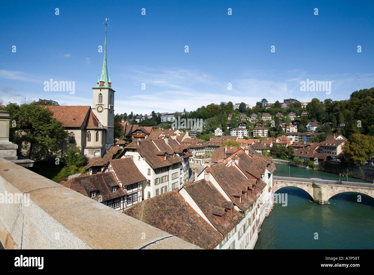Church & River Aare, Bern, Berner Oberland, Switzerland Stock Photo - Alamy