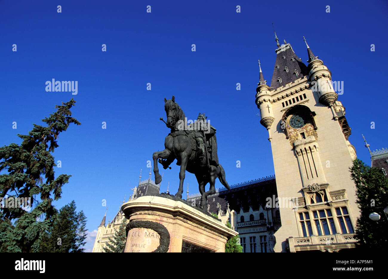 Romania, Moldavia region, Iasi city, Stephen the Great statue (1883 ...