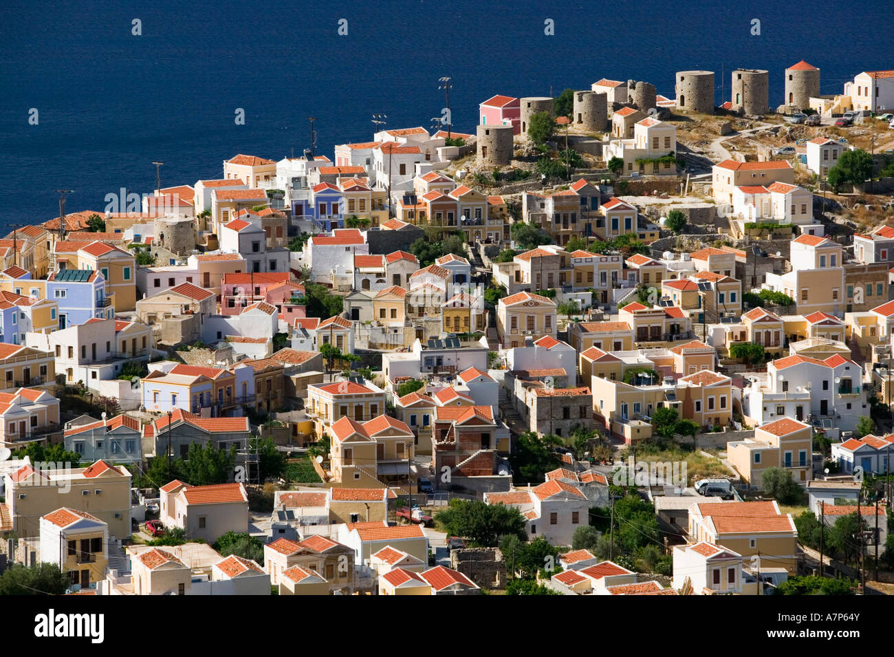 Horio (Upper Town), Symi Town, Symi, Greece Stock Photo - Alamy