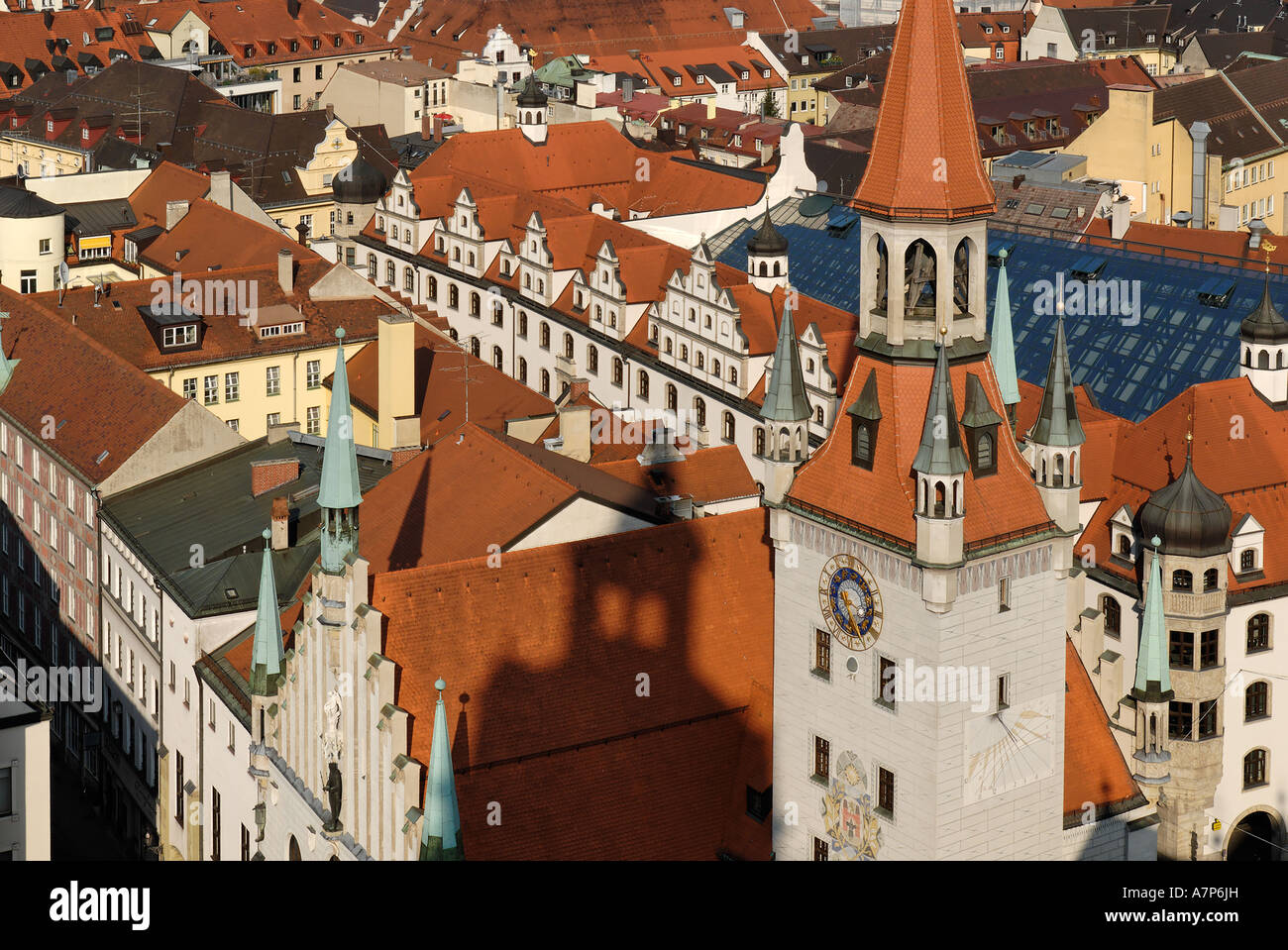 view from the Alter Peter church over Munich Bavaria Germany Stock ...