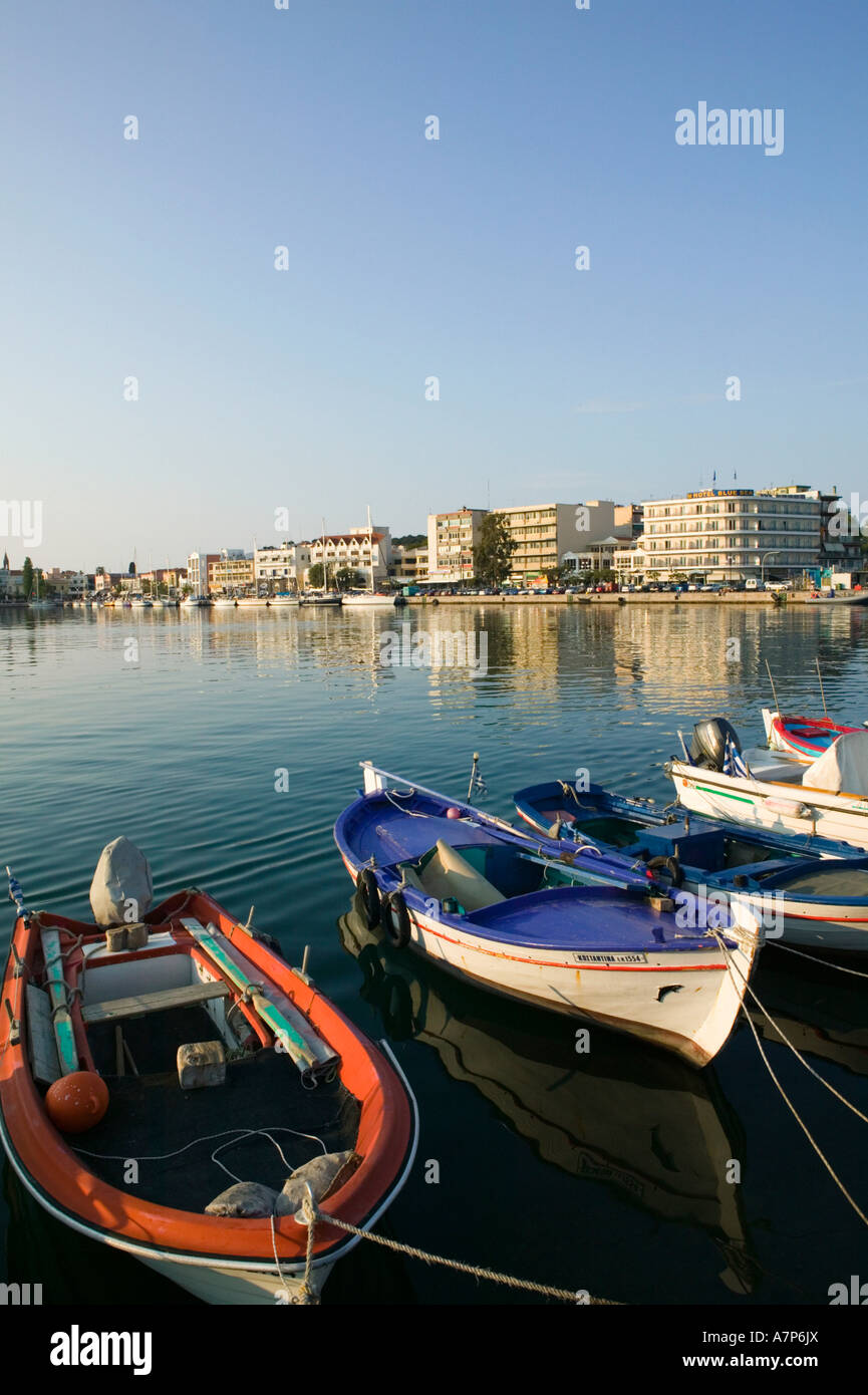Waterfront View of Southern Harbour, Mytilini Town, Lesbos Island ...