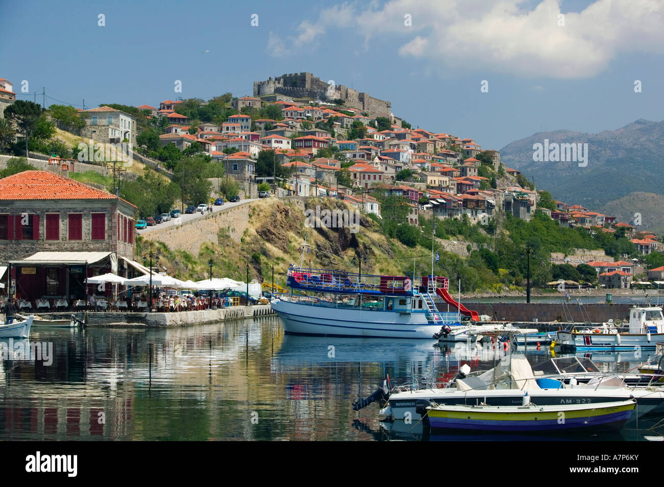 Byzantine-Genoese Castle & port, Mithymna (Molyvos), Lesbos Island ...