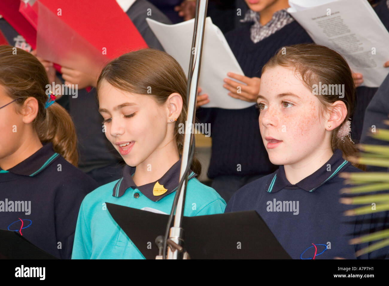 school girls singing in school choir Stock Photo - Alamy