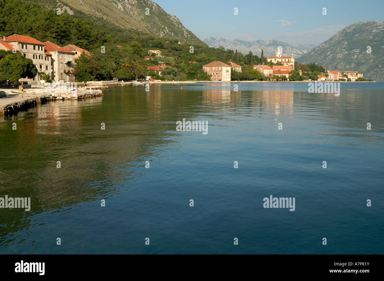 Prcanj village in the Bay of Kotor Montenegro Crna Gora Stock Photo - Alamy