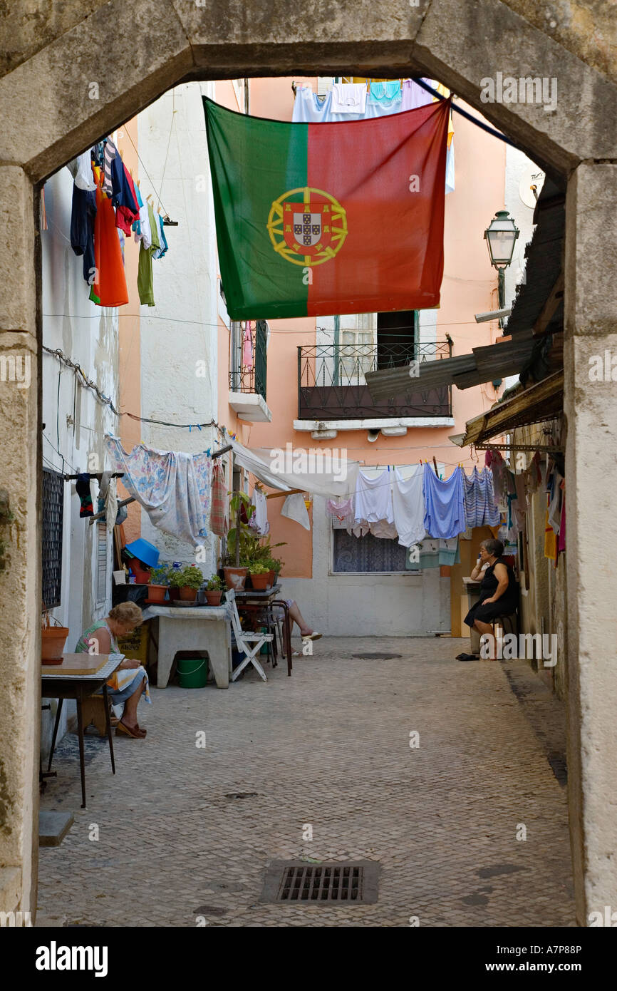 Courtyard, Lisbon, Portugal Stock Photo - Alamy