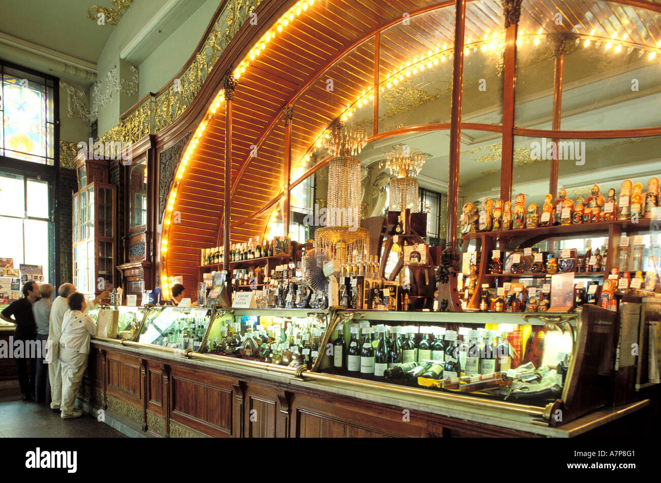 Russia, Saint-Petersburg, the Eliseevsky luxury store, a famous ...