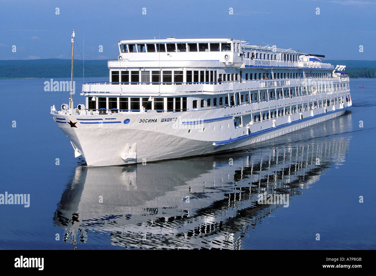 Russia, cruise on the Volga river between Saint Petersburg and Moscow ...