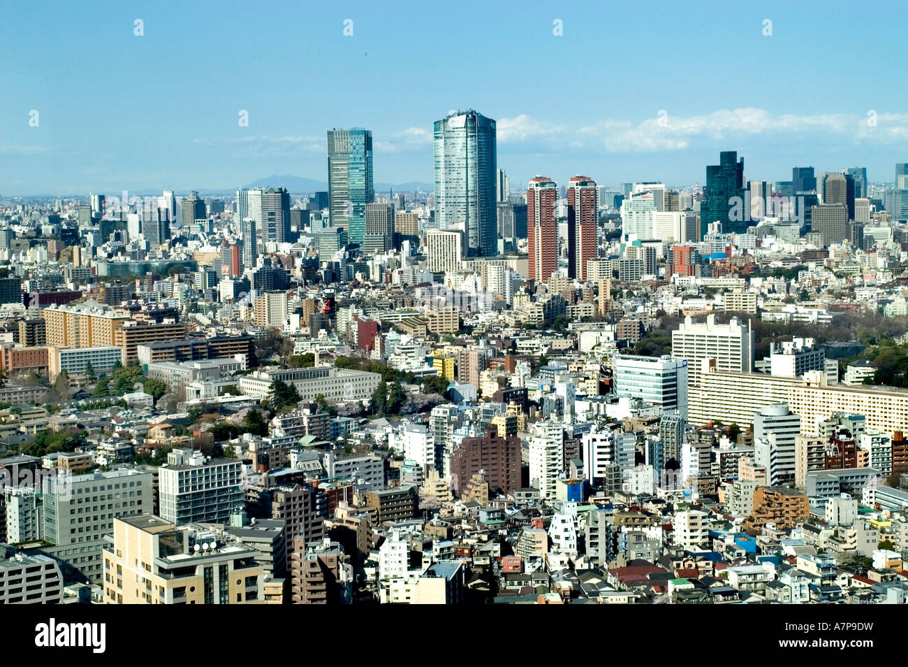 Tokyo Japan Japanese air aerial view bird eye town Stock Photo - Alamy