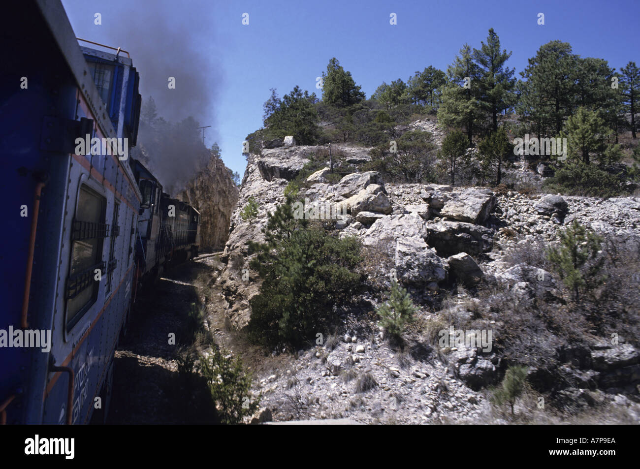 Mexico Chihuahua State The Chihuahua To Al Pacifico Train In The Copper ...