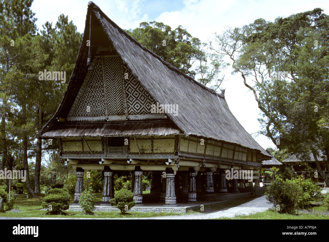 longhouse of the king, Indonesia, Sumatra Stock Photo - Alamy