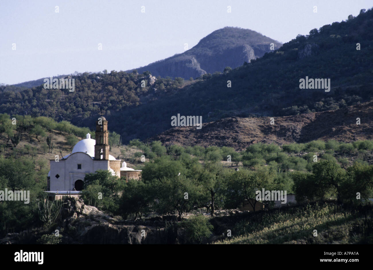 Mexico Chihuahua State The Church Of Satevo In The Copper Canyon Near ...
