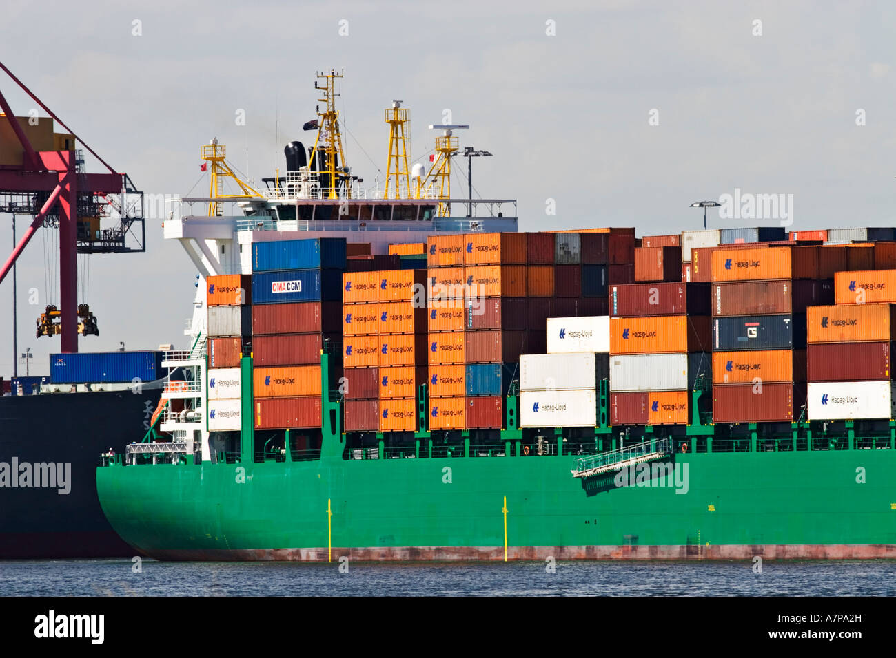 Shipping Industry / A container ship in the "Port of Melbourne ...