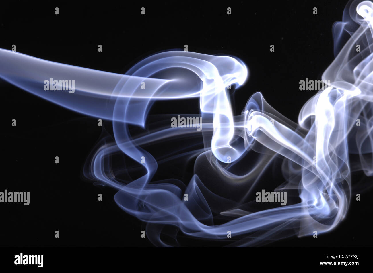 smoke trails blue black abstract art arty horizontal design smokey ...