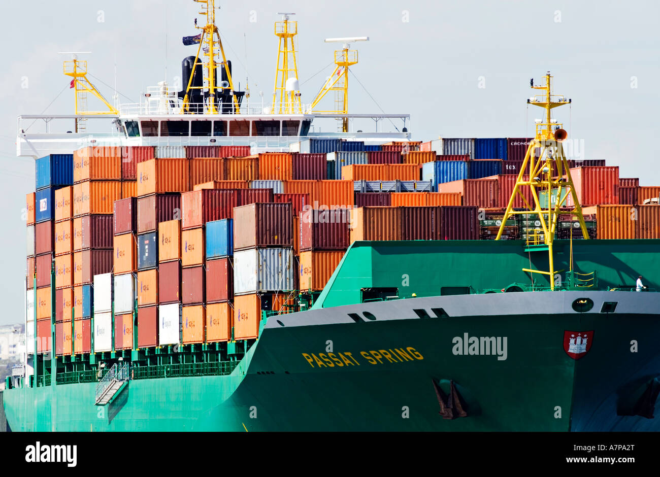 Shipping Industry / A container ship in the "Port of Melbourne ...