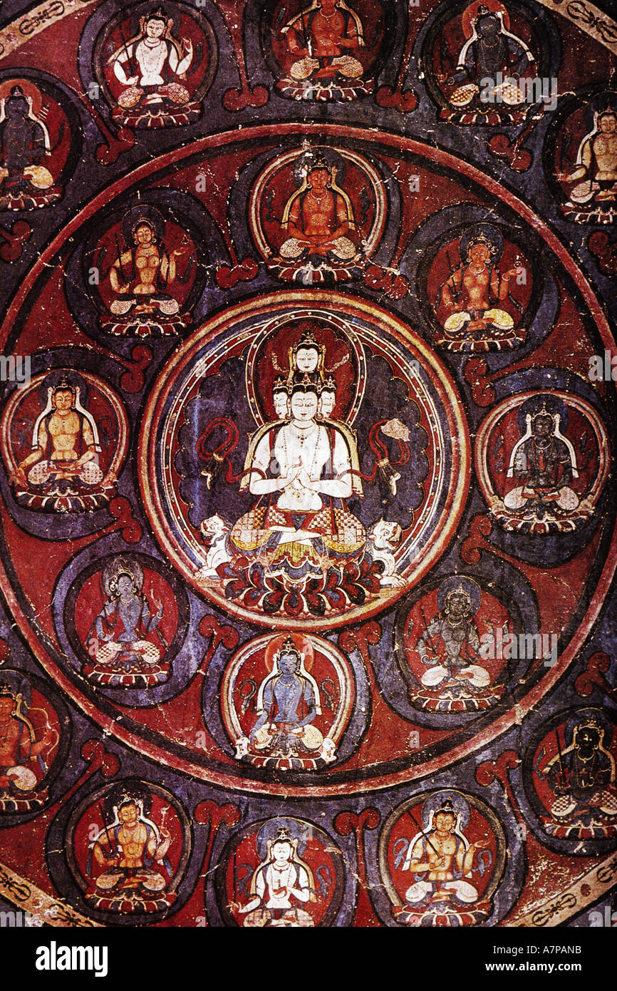 mandala at Alchi monastery, India, Ladakh Stock Photo - Alamy