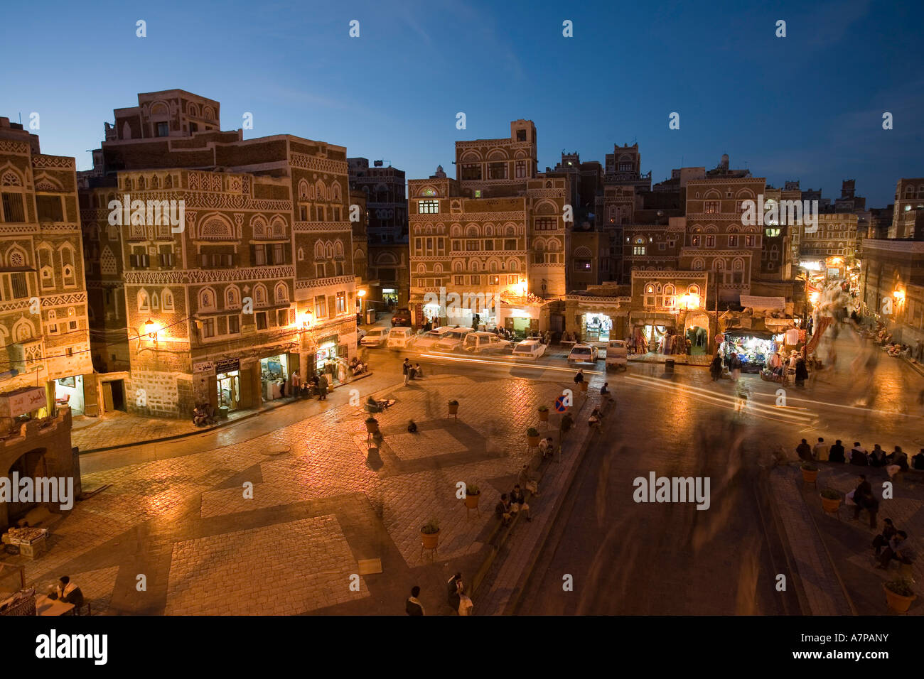 The entrance of Bab Al Yemen into the old city of Sanaa, Yemen Stock ...
