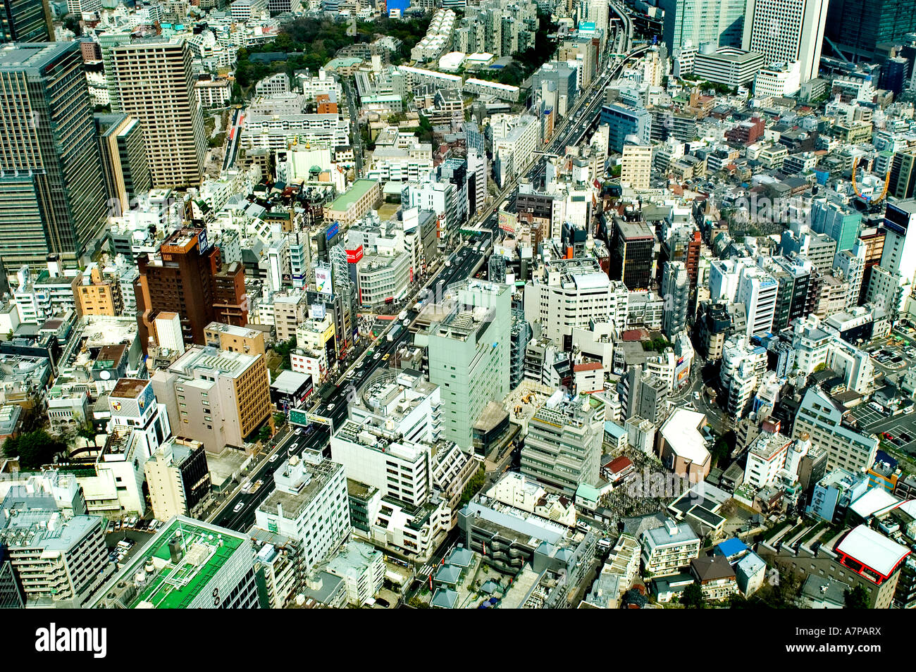 Tokyo air aerial view bird eye Roppongi Hills Stock Photo - Alamy