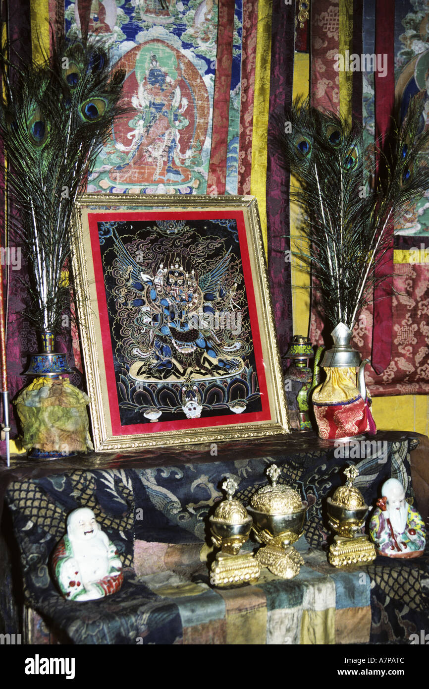 ritual instruments at Stakna monastery, India, Ladakh Stock Photo - Alamy