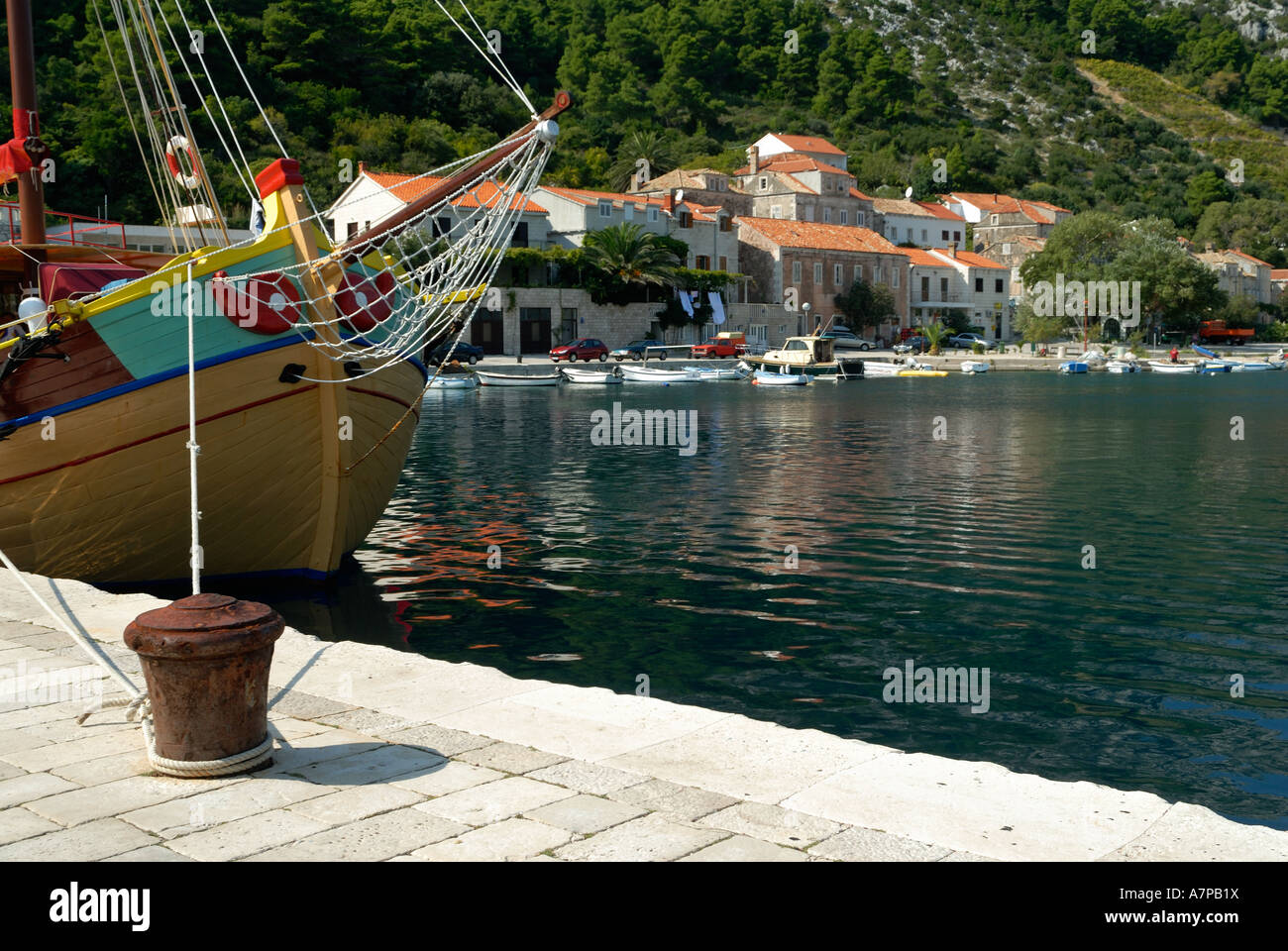 boats in the harbour of Trstenik Peljesac peninsula Dalmatia Croatia Stock Photo - Alamy