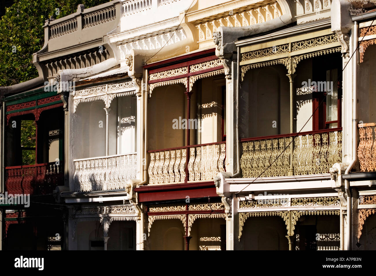 Melbourne Architecture / Facade detail of a Victorian period terrace ...