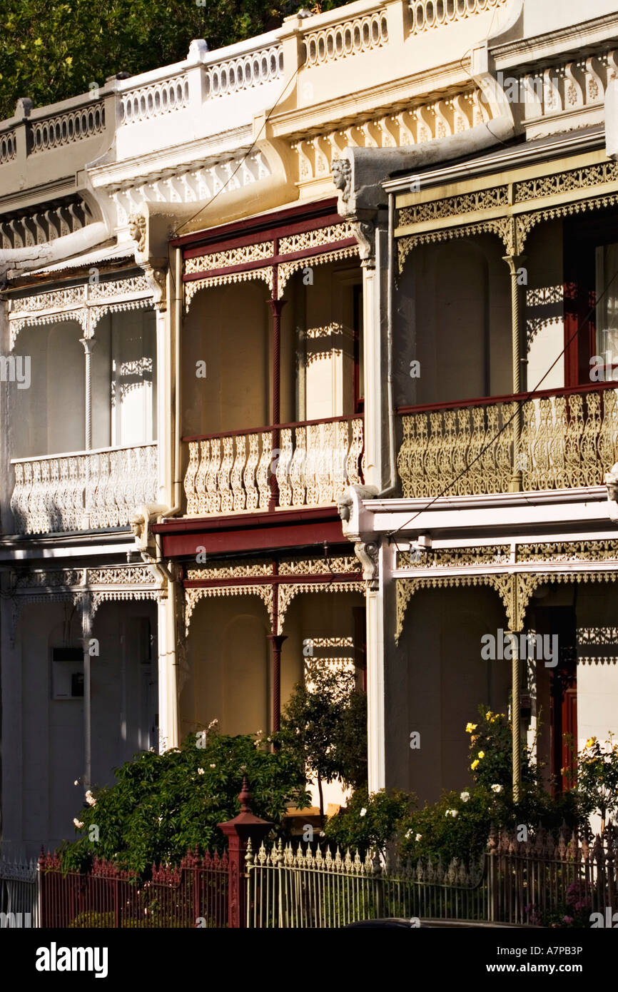 Melbourne Architecture / Facade detail of a Victorian period terrace ...