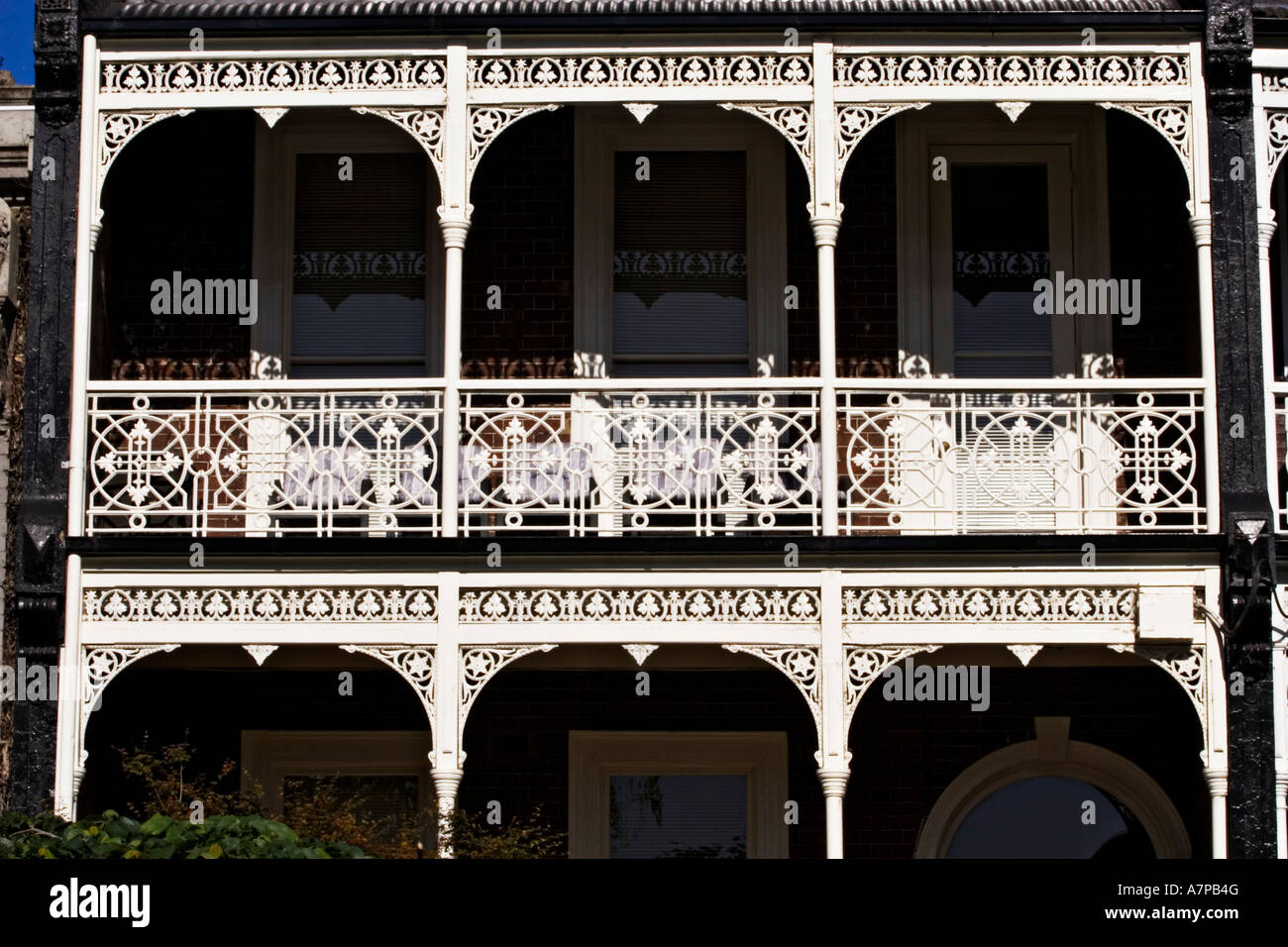 Melbourne Architecture / Facade detail of a Victorian period terrace ...